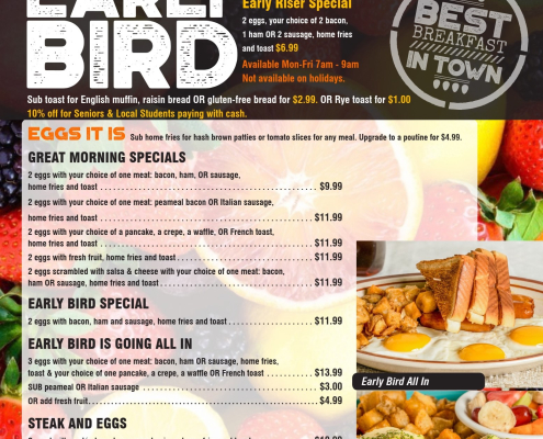 Early Bird Restaurant Best Breakfast in the Niagara Region | St ...